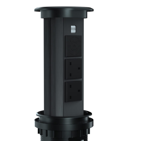Motorised Pop-Up Socket With Bluetooth Speaker & Wireless Charging